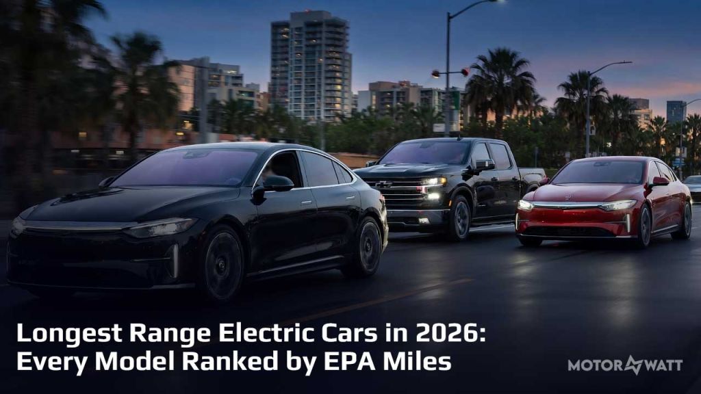 Longest Range Electric Cars in 2026: Ranked by EPA Miles | Motorwatt